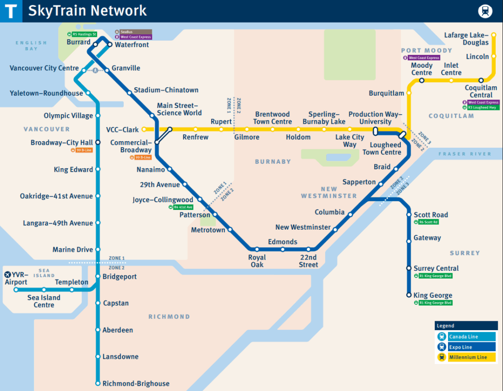 Expo Line - SkyTrain Map